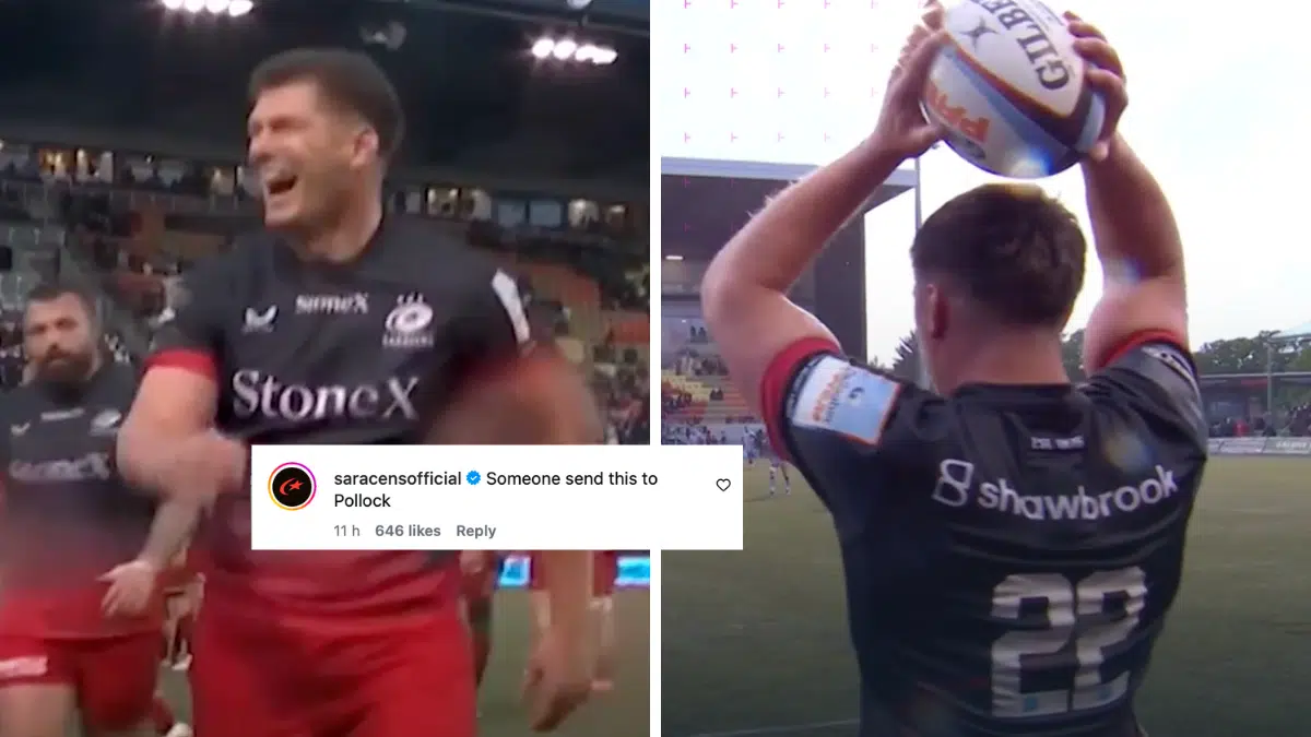 Saracens Mock Henry Pollock After Owen Farrell Nails Stunning Line-Out ...